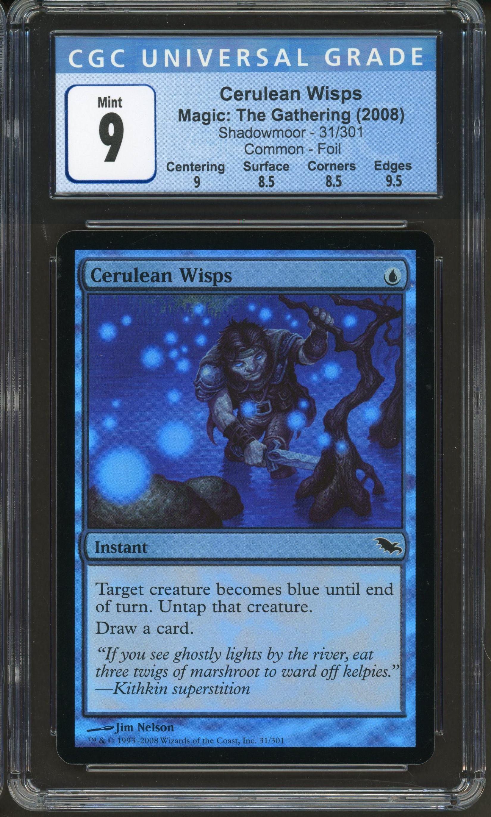 Cerulean Wisps (Shadowmoor Foil CGC 8.5) #8007