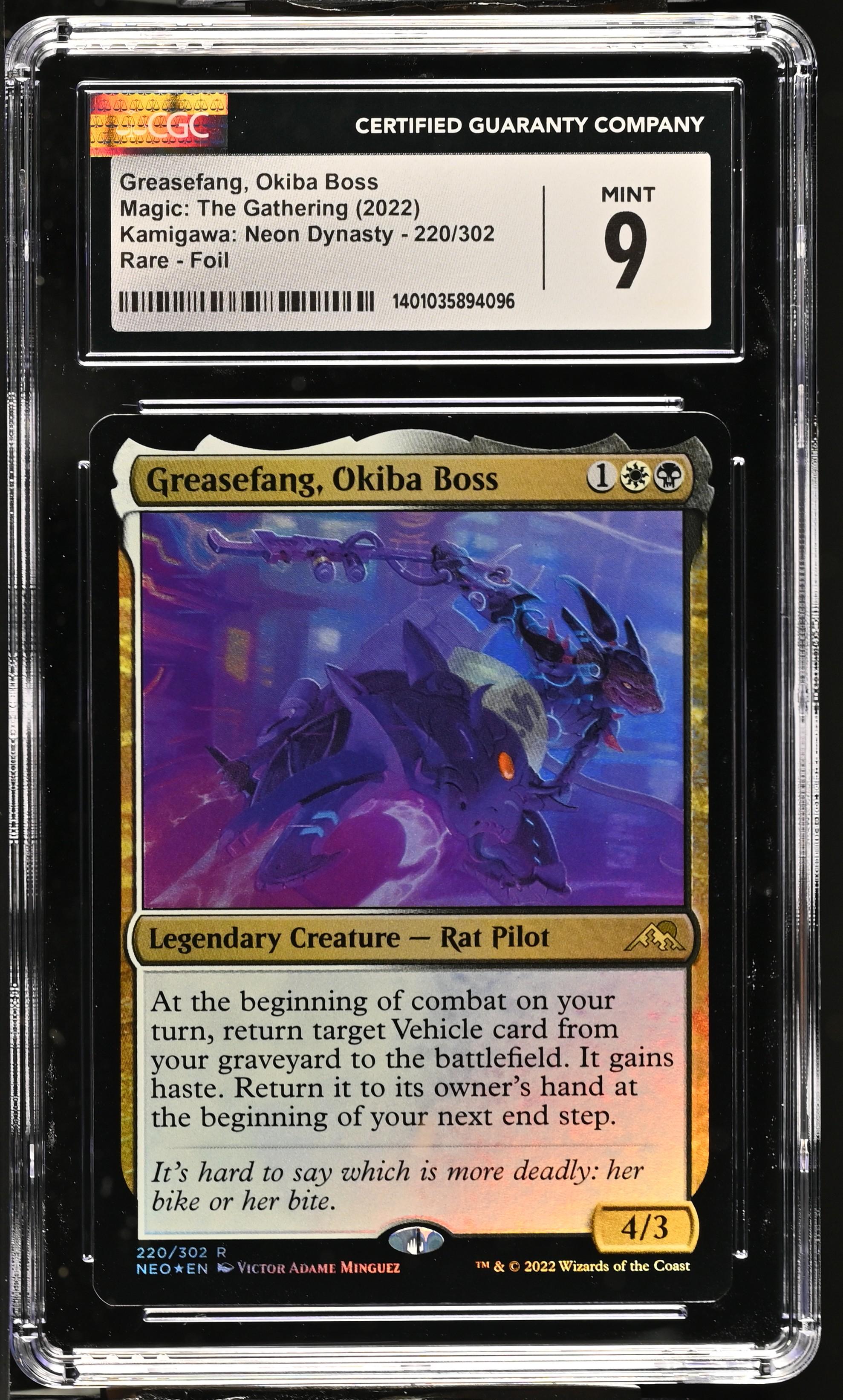 Greasefang, Okiba Boss (Kamigawa: Neon Dynasty Foil CGC 9) #4096