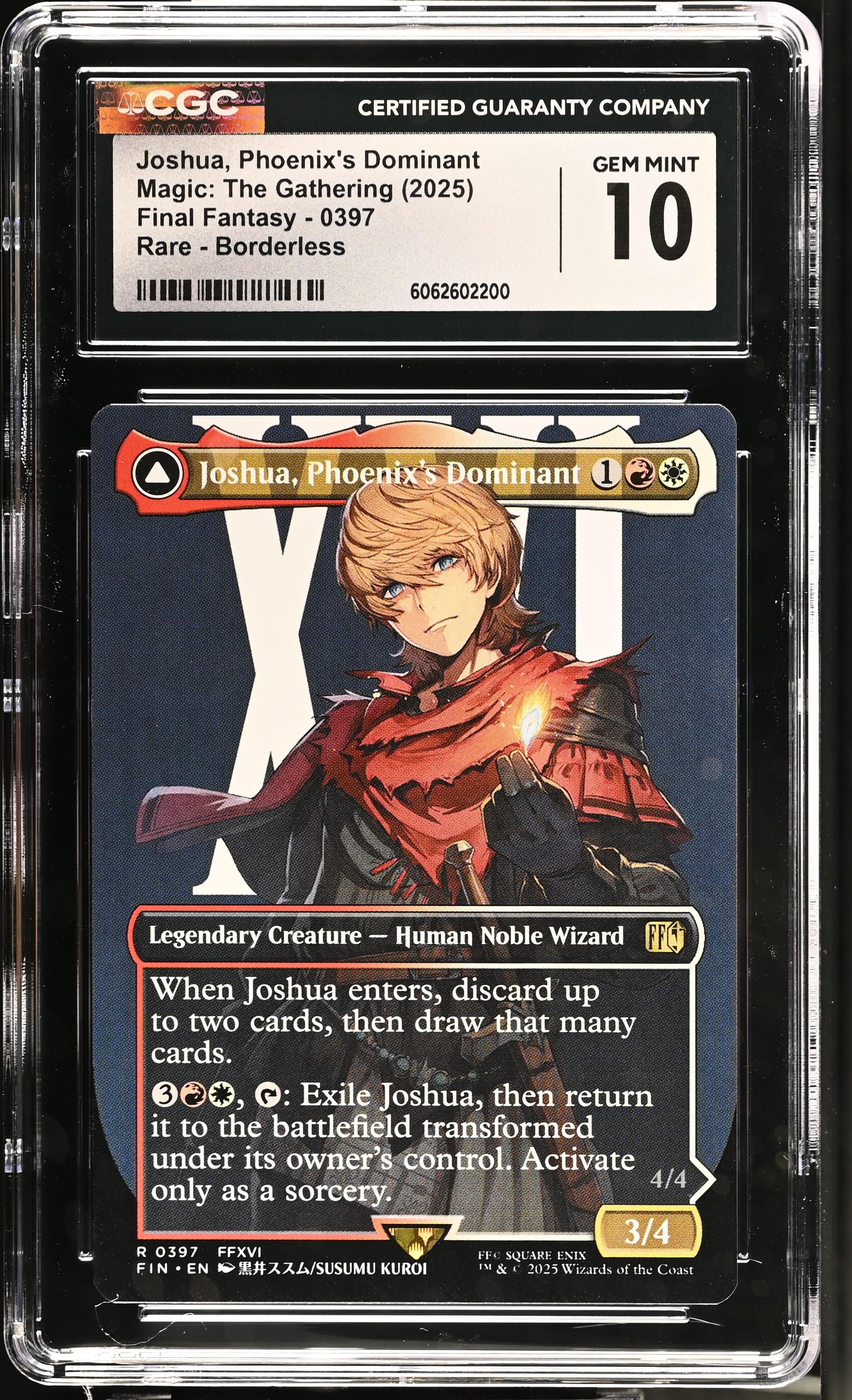 Joshua, Phoenix's Dominant (Final Fantasy Borderless CGC 10) #2200