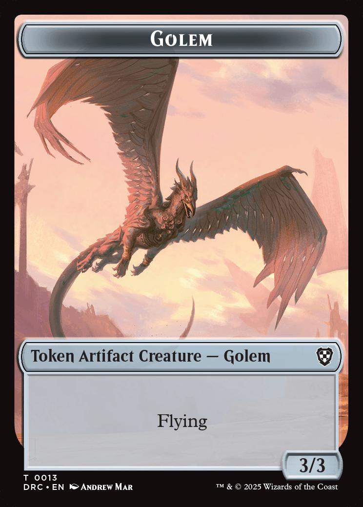 Golem Token | Aetherdrift Commander Decks Foil | Commander | Card Kingdom