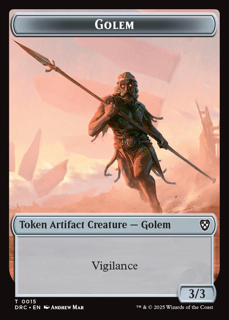 Golem Token // Thopter Token | Aetherdrift Commander Decks | Commander ...