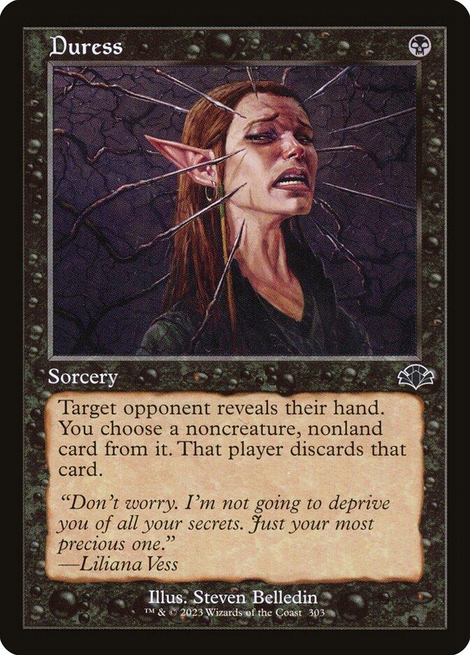 Dominaria Remastered Variants Foil: Duress (Retro Frame)