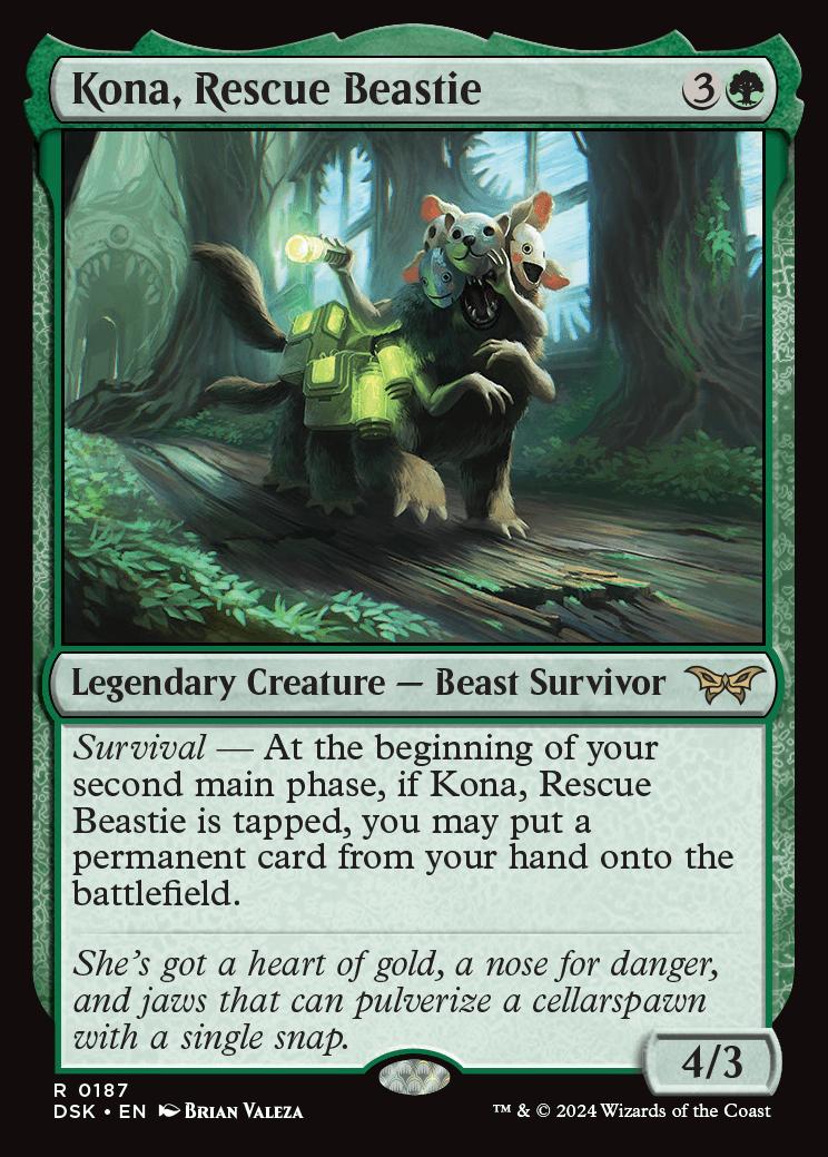 Kona, Rescue Beastie | Duskmourn: House of Horror Foil | Standard ...