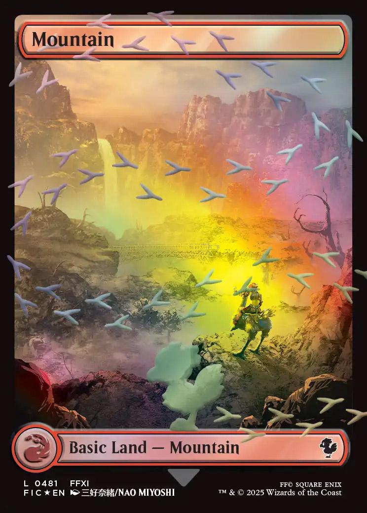 Final Fantasy Commander Decks Variants Foil: Mountain (0481 - Chocobo ...