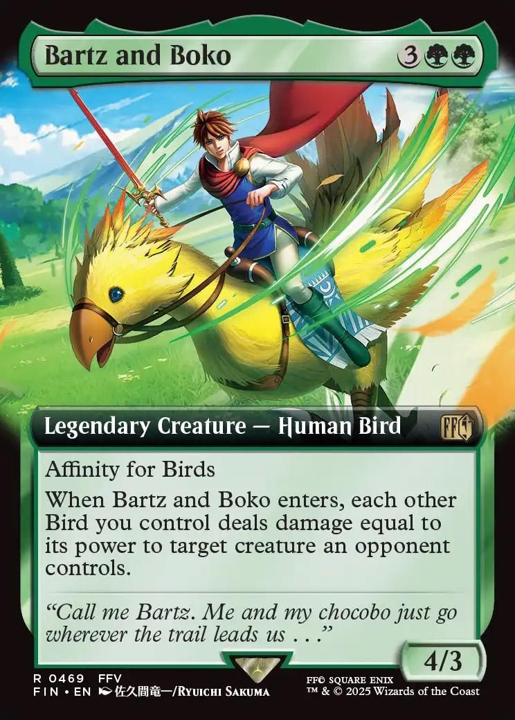Final Fantasy Variants Foil: Bartz and Boko (0469 - Extended Art)