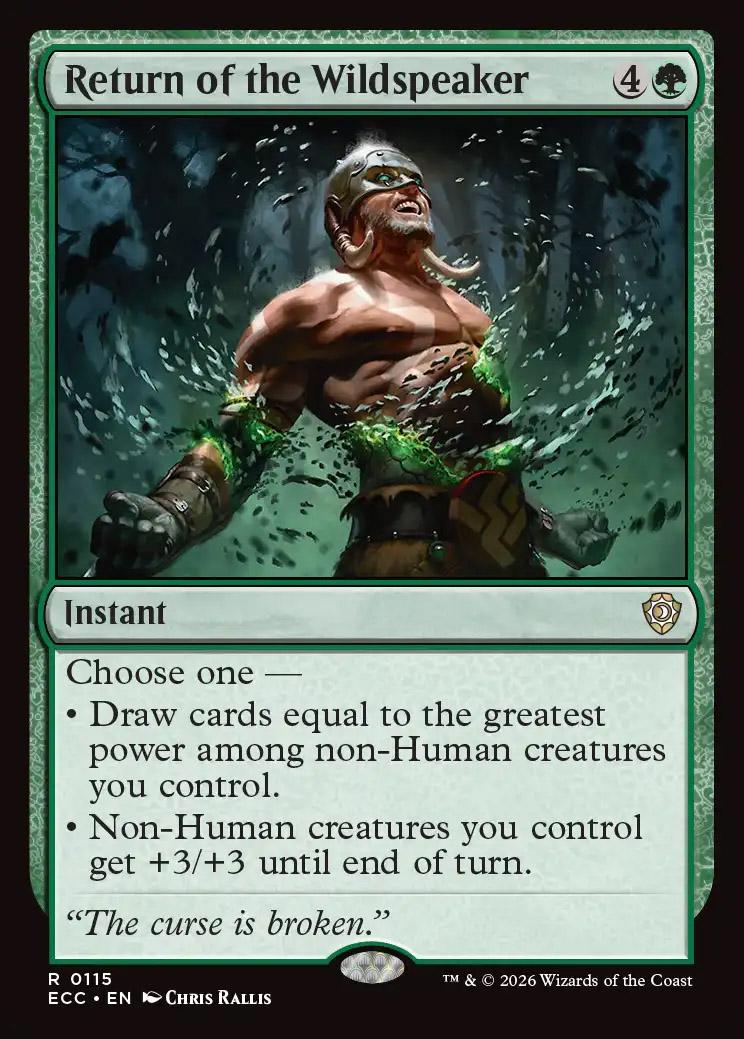 Return of the Wildspeaker | Lorwyn Eclipsed Commander Decks | Commander ...