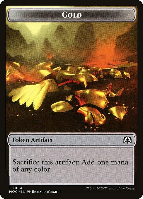 Gold // Thopter Token | March of the Machine Commander Decks ...
