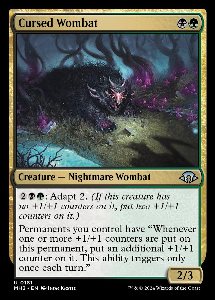 Cursed Wombat | Modern Horizons 3 | Modern | Card Kingdom
