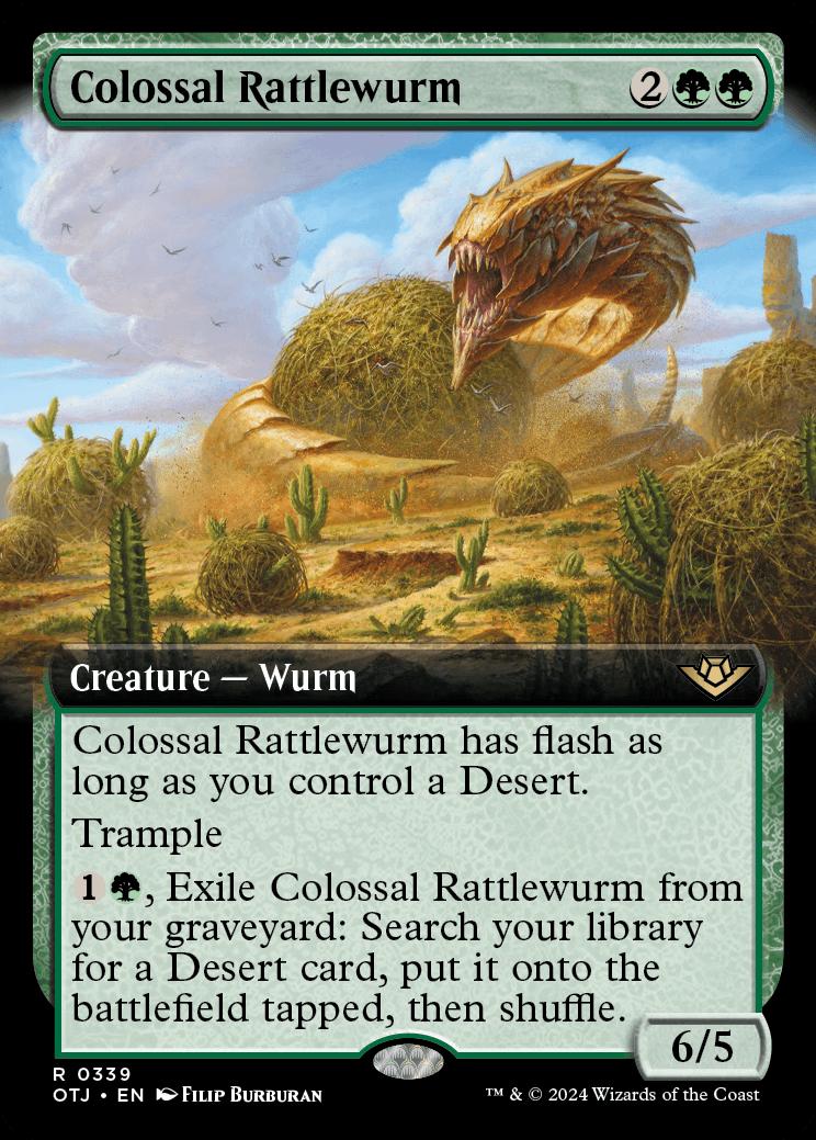 Colossal Rattlewurm | Outlaws of Thunder Junction Variants Foil ...