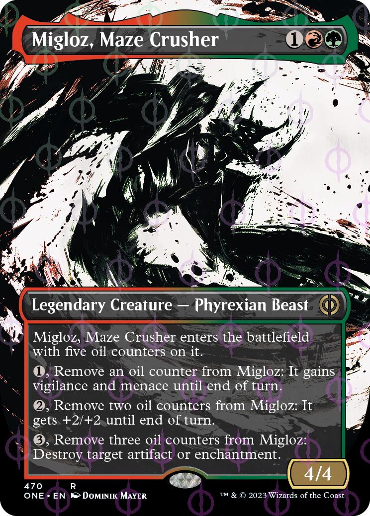 Migloz, Maze Crusher | Phyrexia: All Will Be One Variants Foil ...