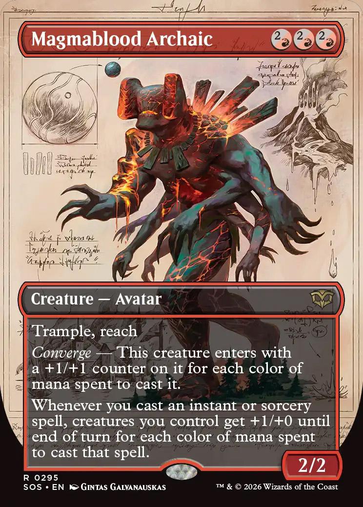 Secrets of Strixhaven Variants: Magmablood Archaic (0295 - Borderless)