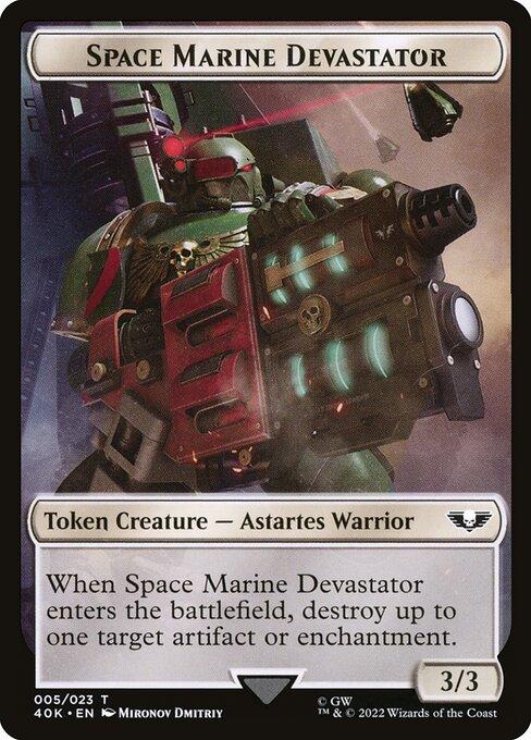 Space Marine Devastator Token // Soldier Token | Universes Beyond ...