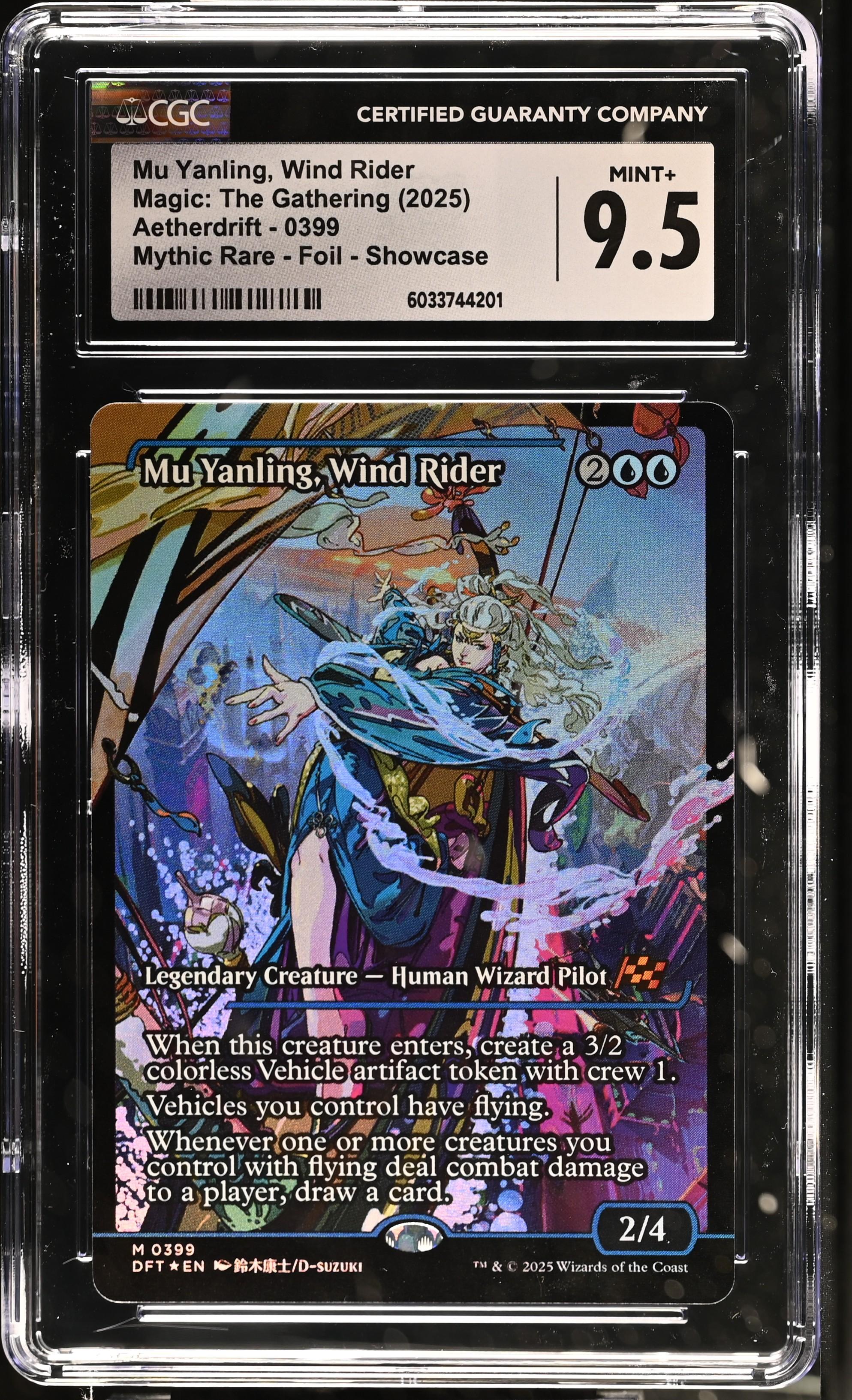 Mu Yanling, Wind Rider (Aetherdrift Japan Showcase Foil CGC 9.5) #4201